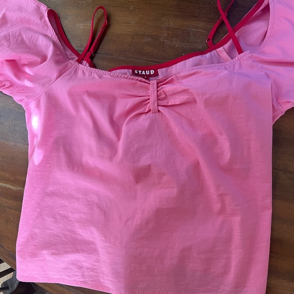 STAUD | Tops | Staud Pink And Red Tank Top | Poshmark